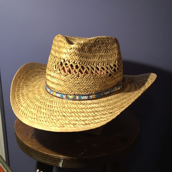 Dpc | Accessories | Dpc Woven Natural Fiber Western Cowboy Hat Sun Cap ...